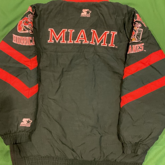 American Vintage | Jackets & Coats | Vintage Miami Hurricanes Starter ...